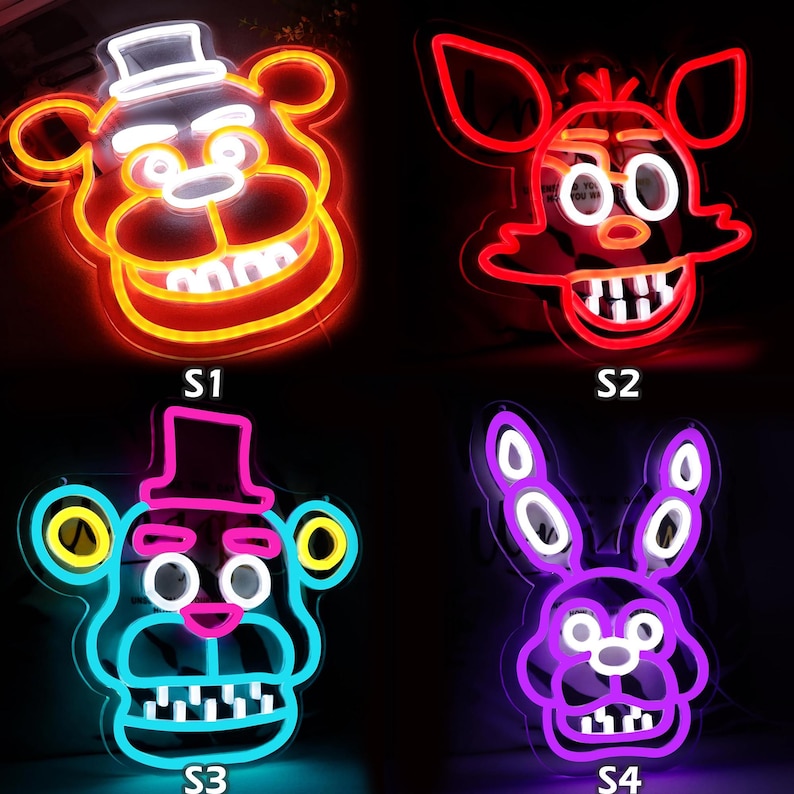 Freddy Neon Signs for Wall Decor，led Neon Lights Bedroom Decor，birthday ...
