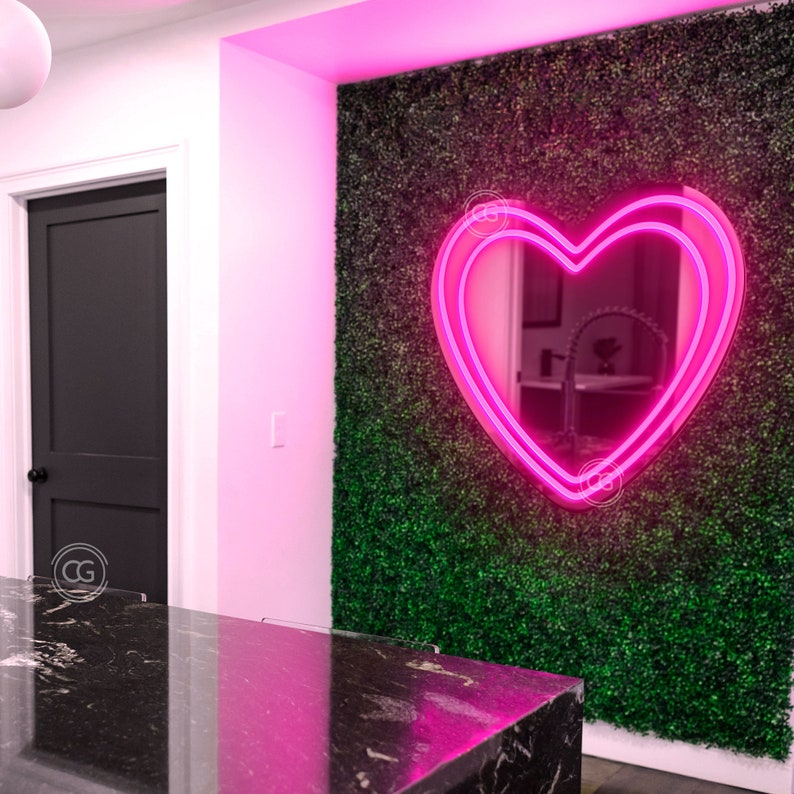 Custom LED Neon Mirror Sign: Personalized Bedroom Decor - Etsy