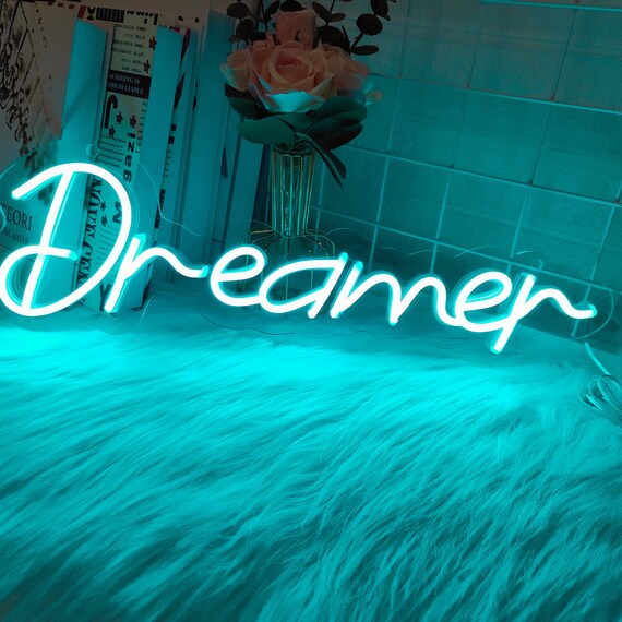 Dream Neon Sign Custom Wall Decor Neon Lights Dorm Room - Etsy