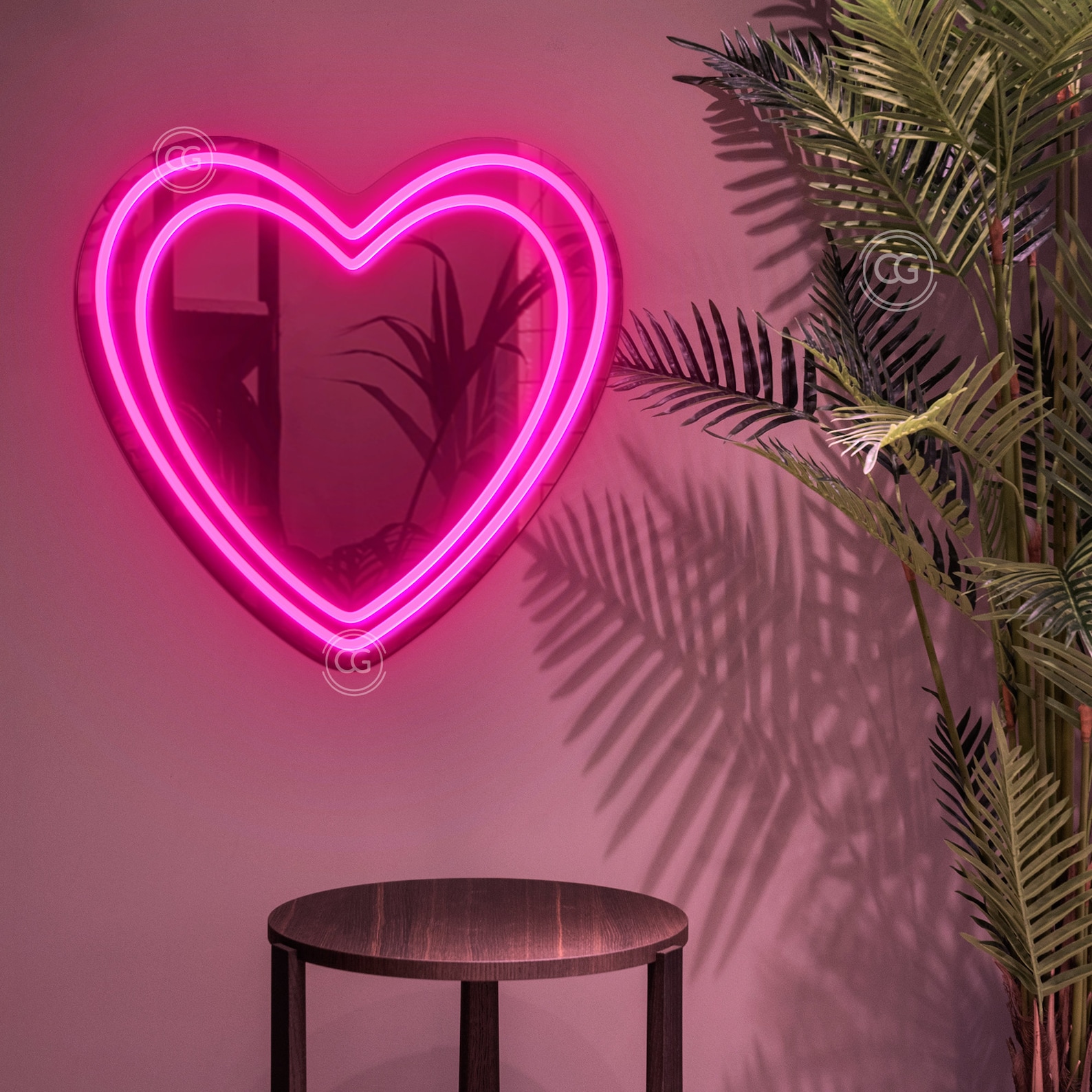 Custom LED Neon Mirror Sign: Personalized Bedroom Decor - Etsy