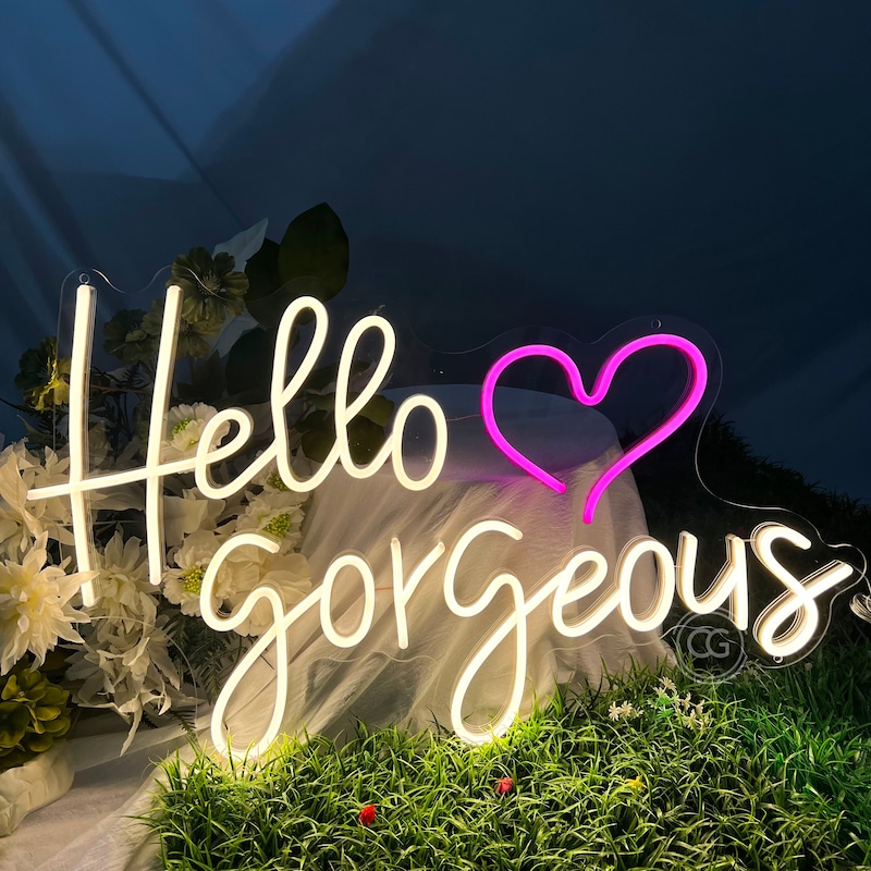 Hello Gorgeous Neon Sign - Etsy
