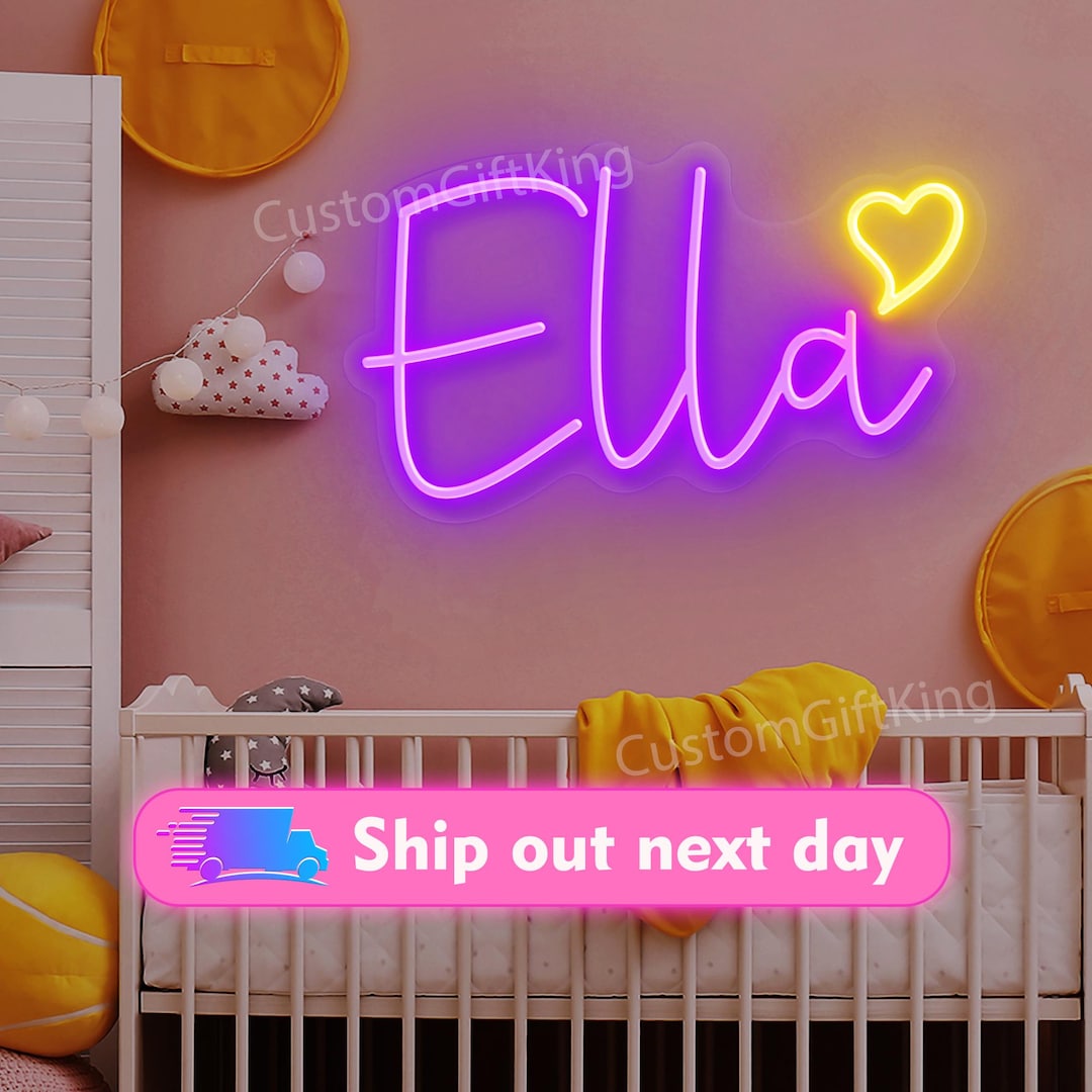 Custom Neon Name Sign Bedroom Decor, Led Name Sign Gift for Kids ...