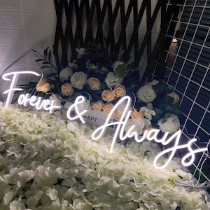 Forever & Always Neon Sign Custom Wall Decor, Led Sign Engagement Gifts ...
