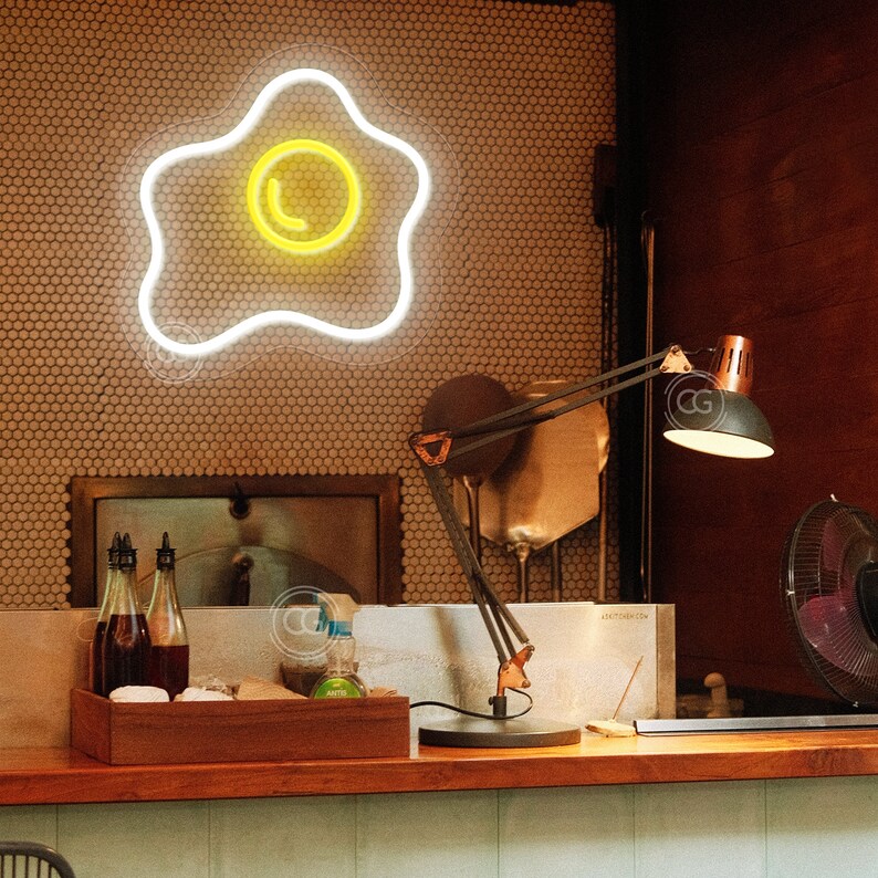 Fried Egg Neon Sign Custom Cute LED Neon Light Room Decor - Etsy