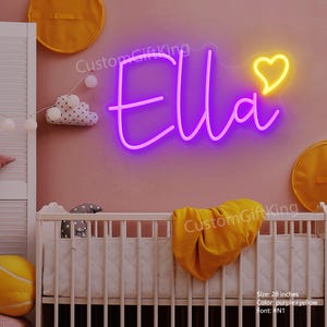 Custom Neon Name Sign Gifts for Kids, Battery Led Signs, Baby Name Sign ...