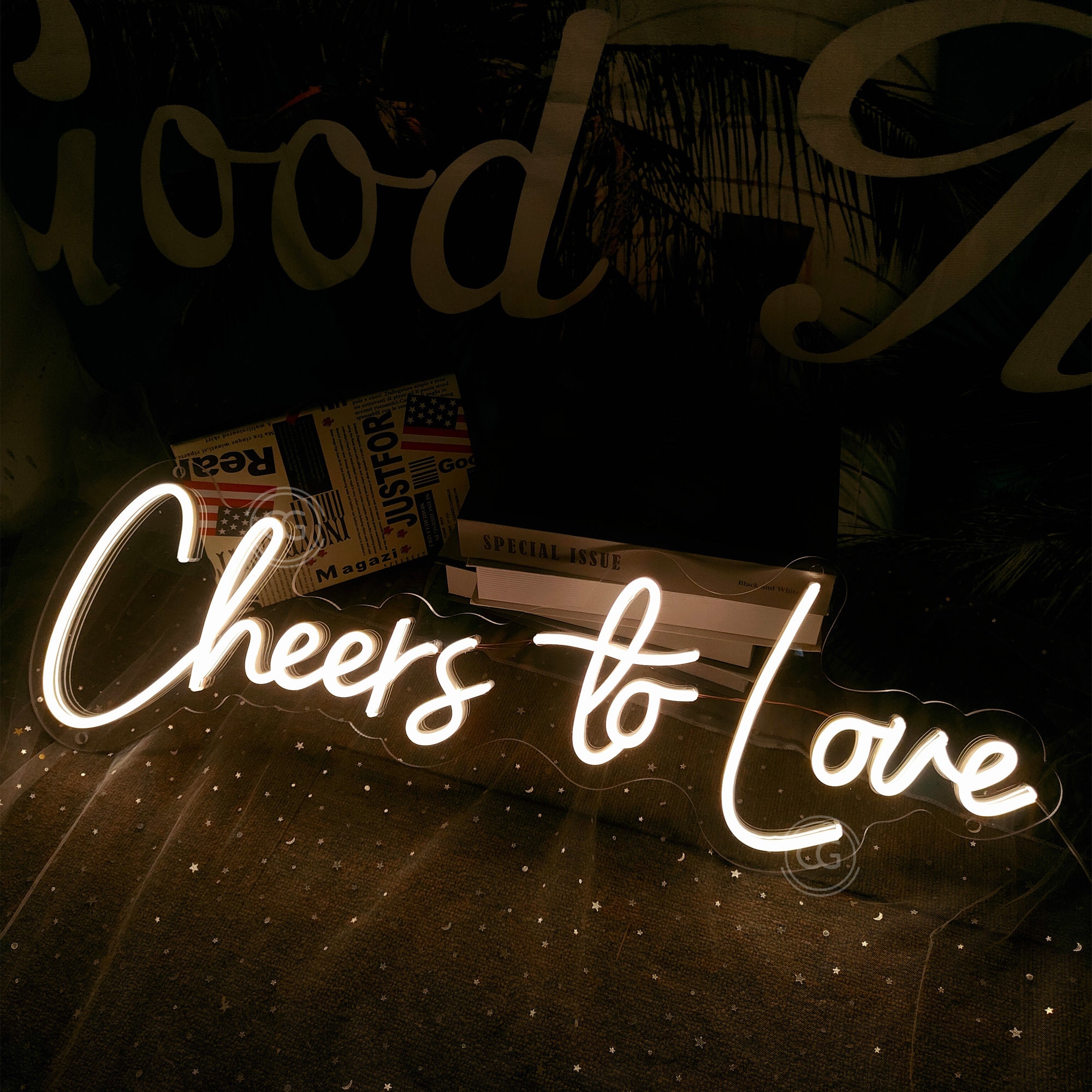 Cheers to Love Neon Sign Wall Decor Led Sign Engagement - Etsy