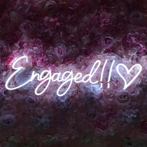 Engaged Neon Sign: Custom LED Wedding Decor - Etsy