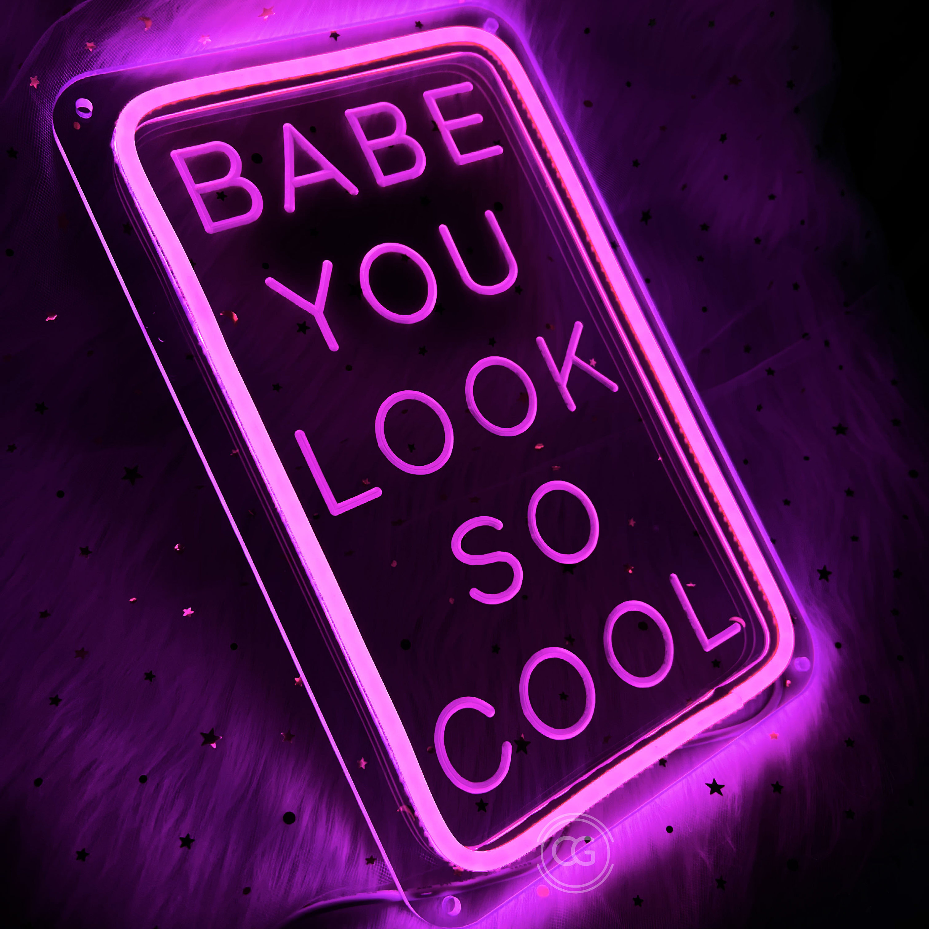Babe You Look so Cool Neon Sign Custom Led Neon Sign Wall - Etsy