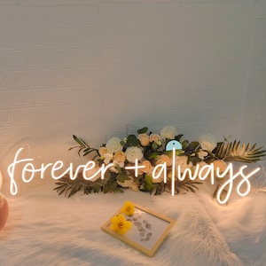 Forever & Always Neon Sign Custom Wall Decor, Led Sign Engagement Gifts ...