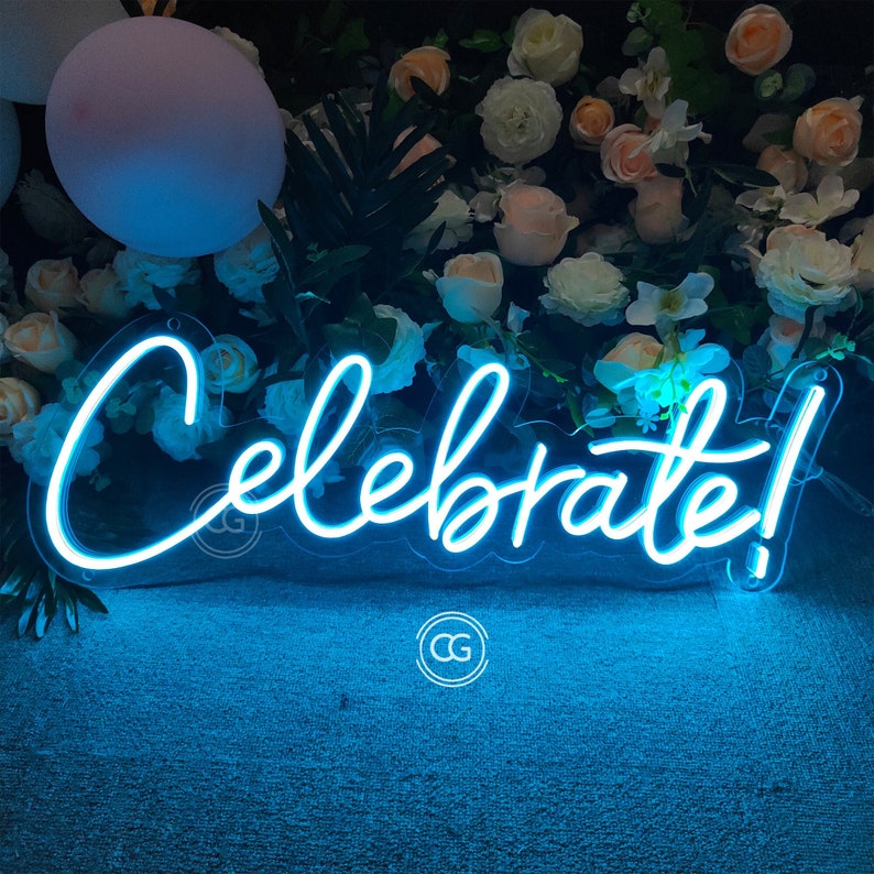 Celebrate Neon Sign Custom Graduation Decor Neon Light Sign - Etsy