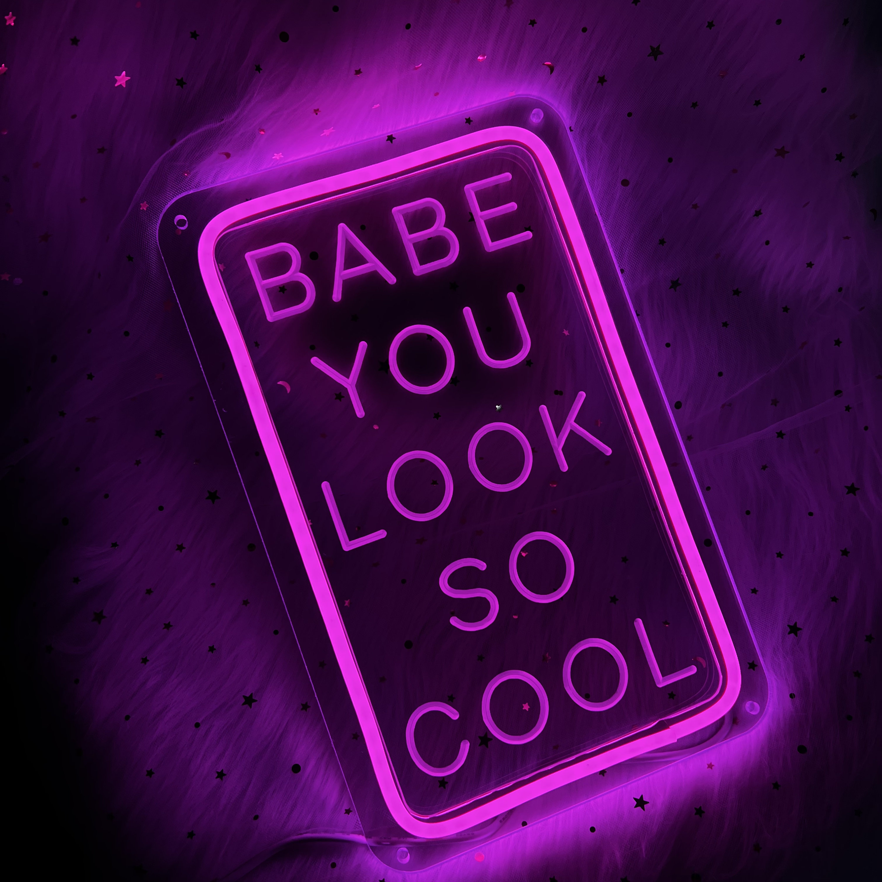 Babe You Look so Cool Neon Sign Custom Led Neon Sign Wall - Etsy