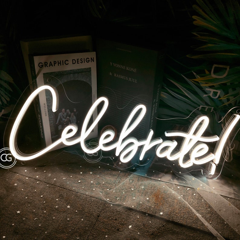 Celebrate Neon Sign Custom Graduation Decor Neon Light Sign - Etsy