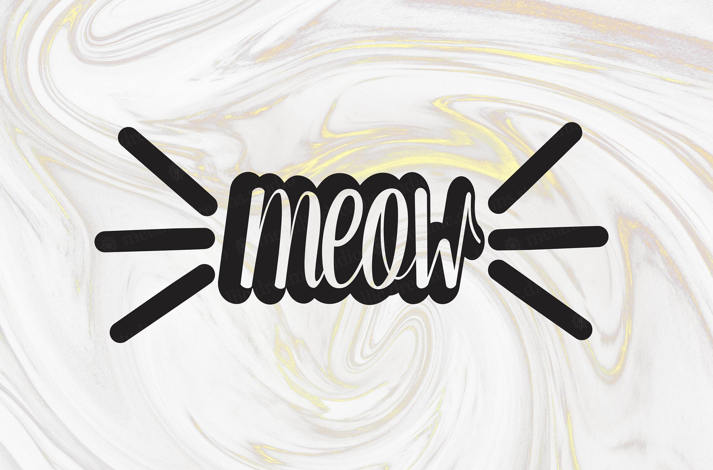 Meow Svg - Whiskers Clip Art - Cat Digital Art - Pet Prints - Cute Pet ...