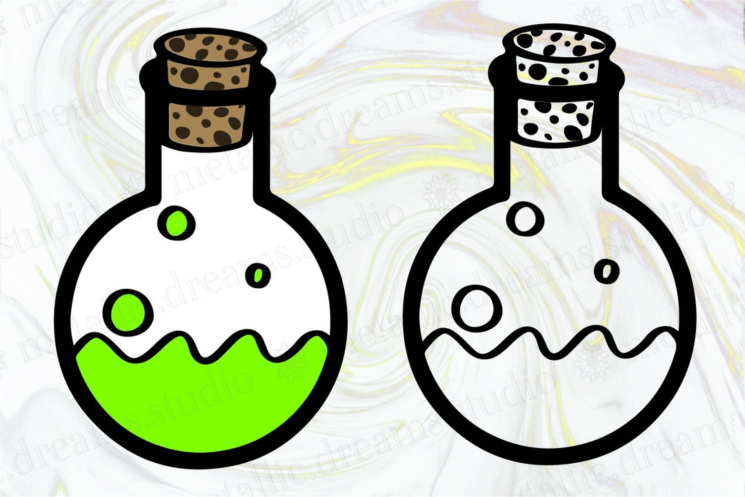 Potion Bottle SVG Spell Craft Video Games Stickers Potion Bottle ...