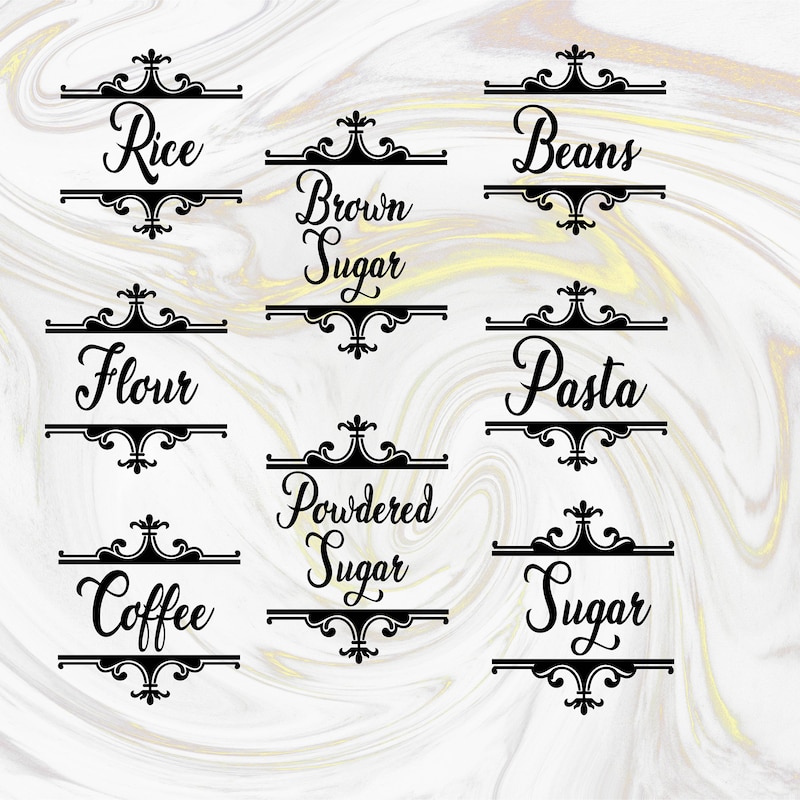 Canister Labels Svg - Etsy