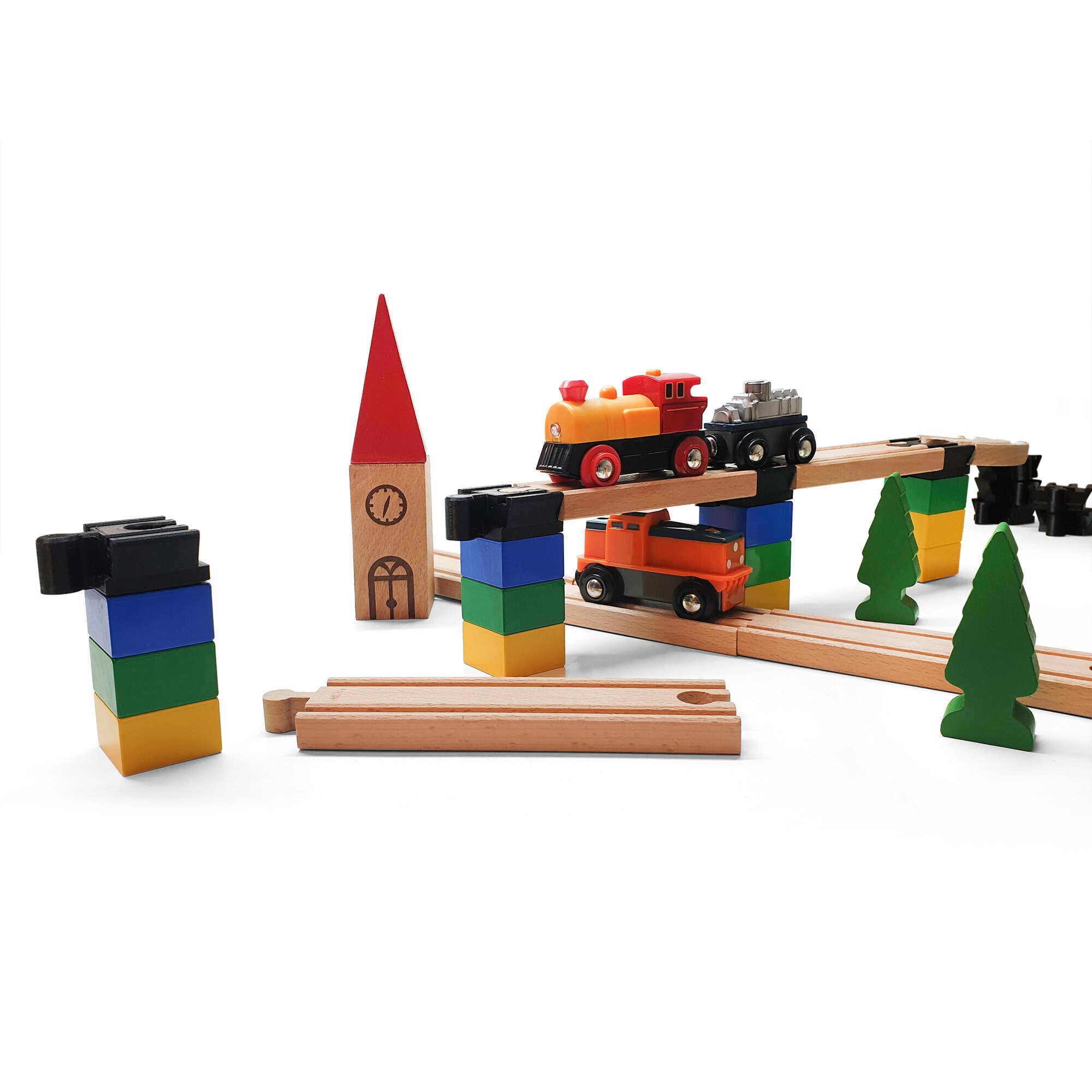 10 Wooden Train Track Adapter Compatible With Duplo / Brio Extension ...