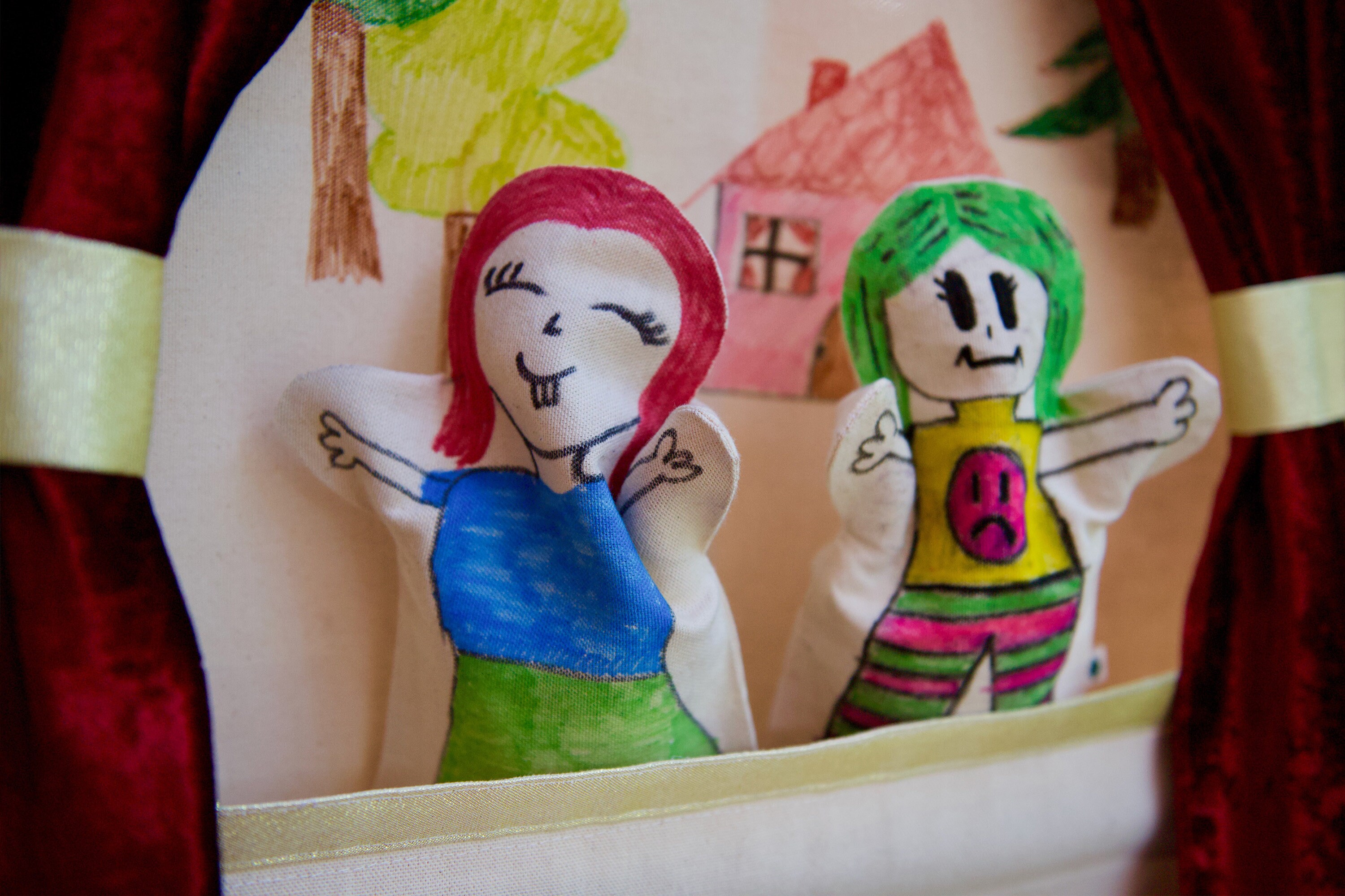 Puppet Theater Waldorf Toys, Montessori Toys, Gifts for Kids, Doorway ...