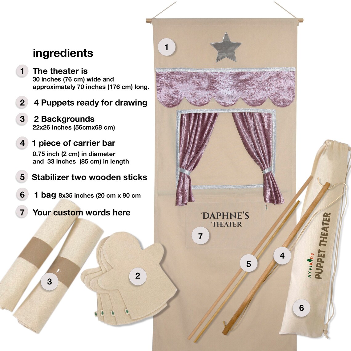 Puppet Theater Waldorf Toys Montessori Toys Gifts for Kids - Etsy