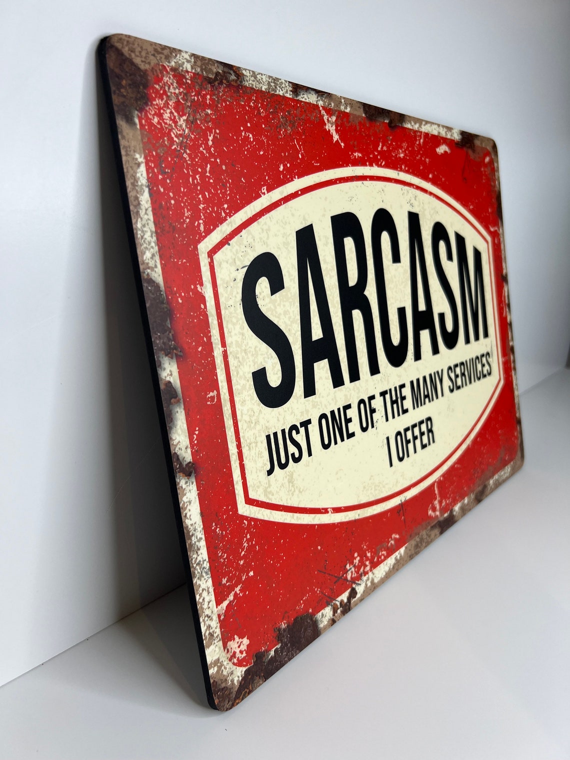 Sarcasm Sign for the Home or in a Bar in Retro / Vintage Theme - Etsy UK