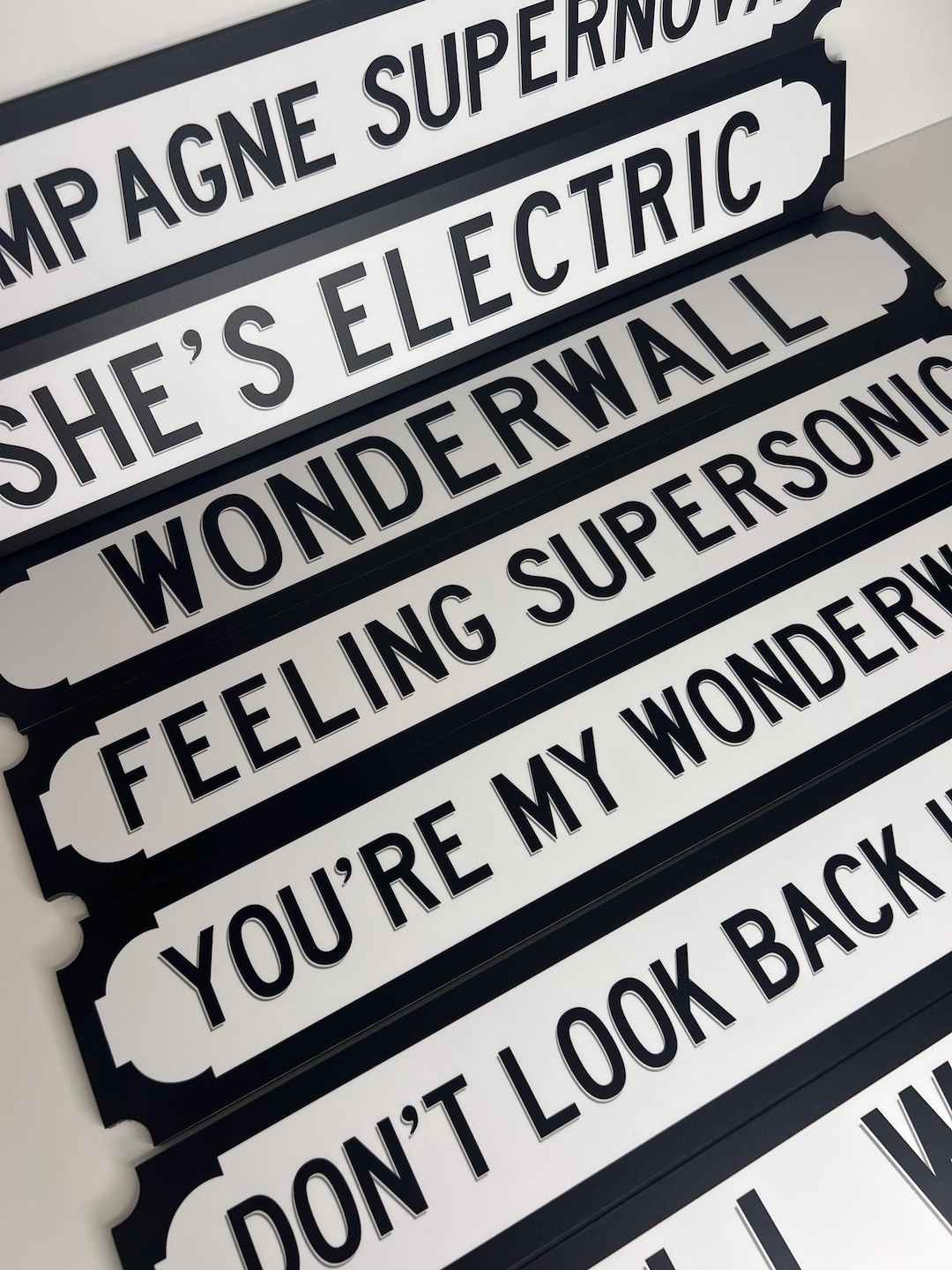 Oasis Lyric Street Sign Bundle: Mix & Match X 2 - Etsy UK