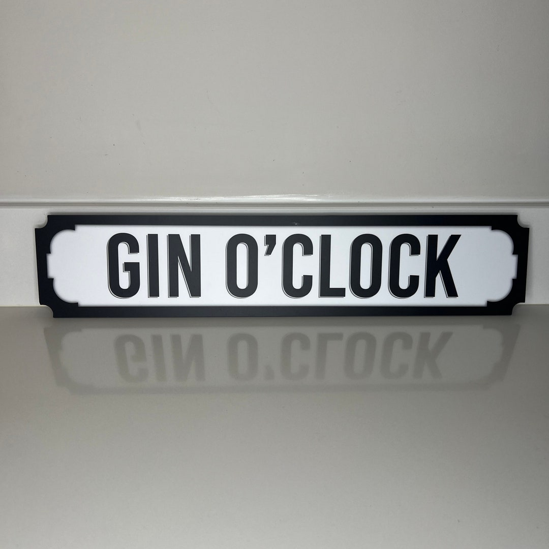 Gin Oclock Road / Street Sign Bar Sign - Etsy