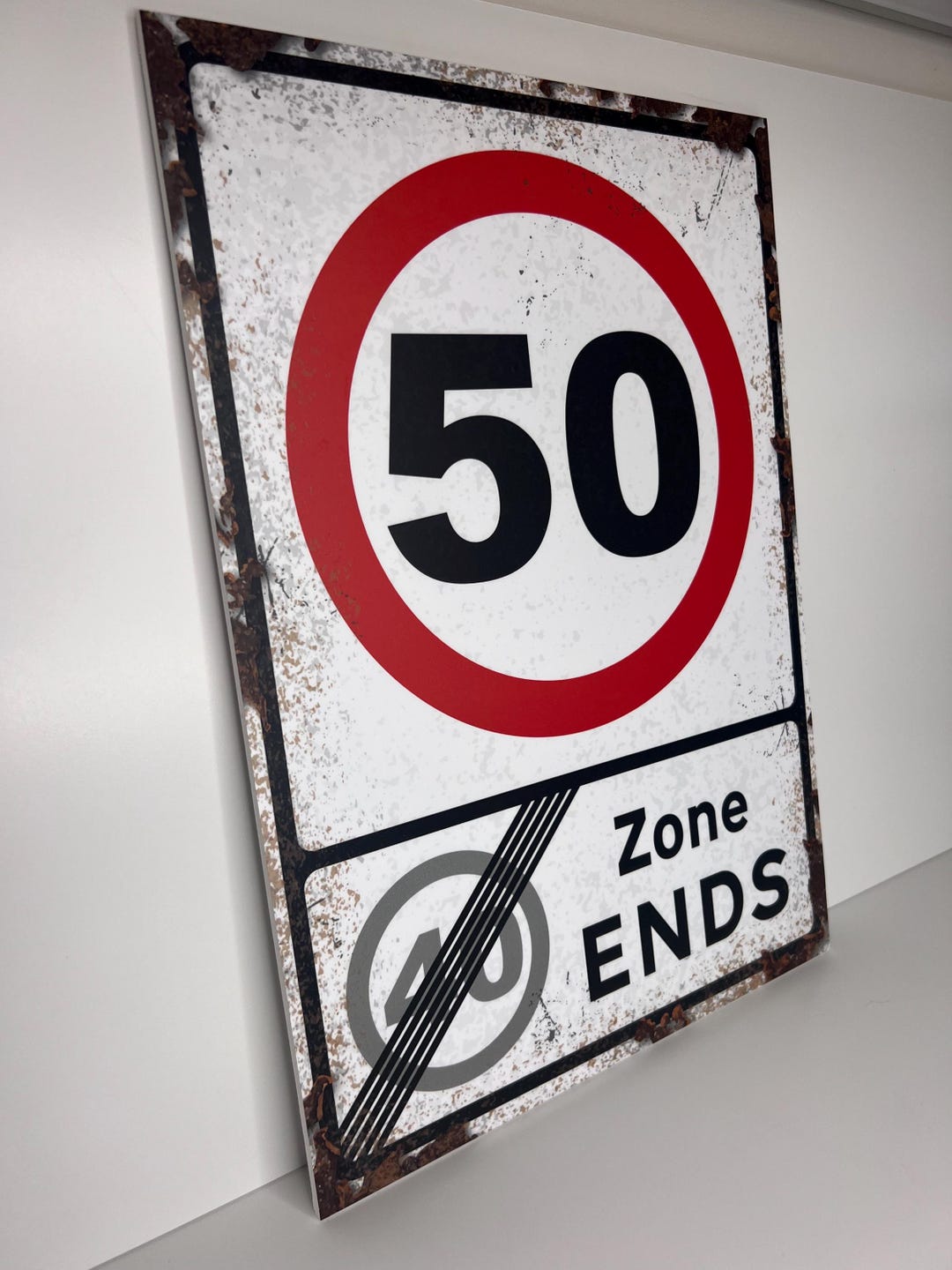 50th Birthday Speed Limit Sign: Funny Birthday Party Decor - Etsy