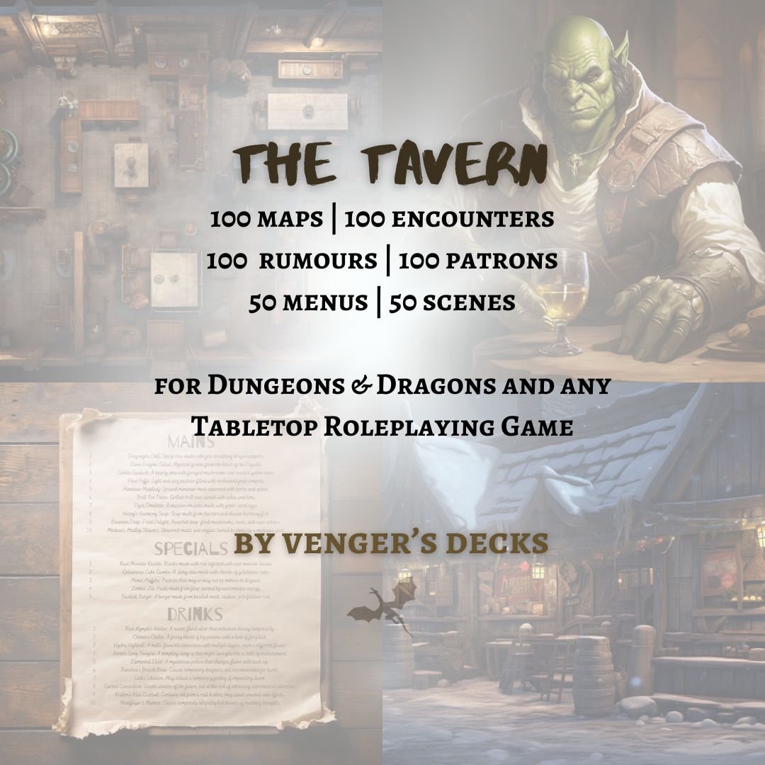 The Tavern - 100 Battlemaps, 100 Encounters, 100 Rumours, 100 Patrons ...