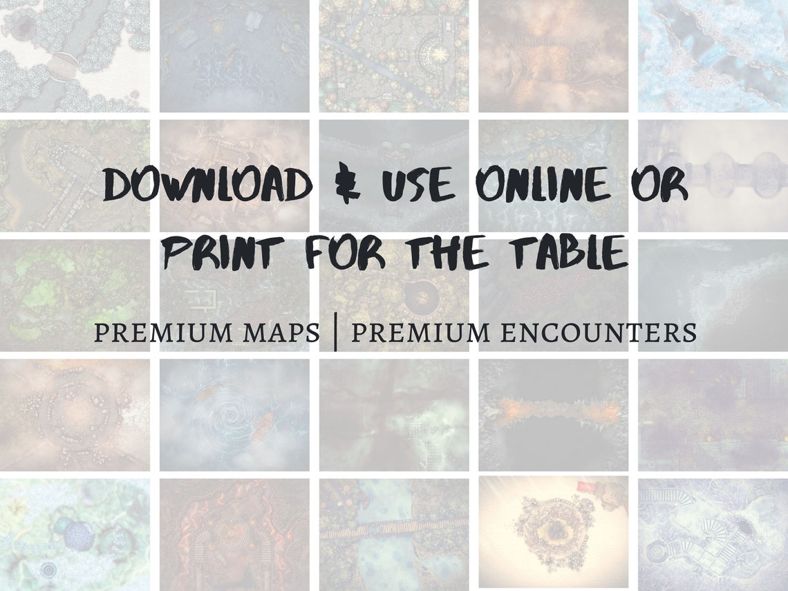 The Caverns - Modular 50 Dungeon Tiles Pack 1 - Printable - Tabletop Roleplaying Game Maps - Dnd ...