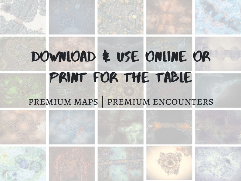 The Caverns - Modular 50 Dungeon Tiles Pack 1 - Printable - Tabletop ...