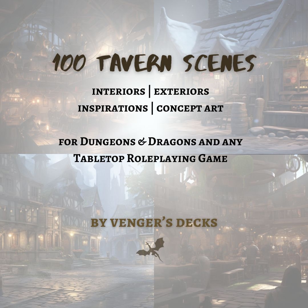 The Tavern - 50 Scenes Pack - Tavern Art Bundle - Dnd Art | Tabletop ...