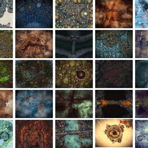 25 Premium RPG Battle Map Bundle Pack 1 - Printable - Tabletop ...