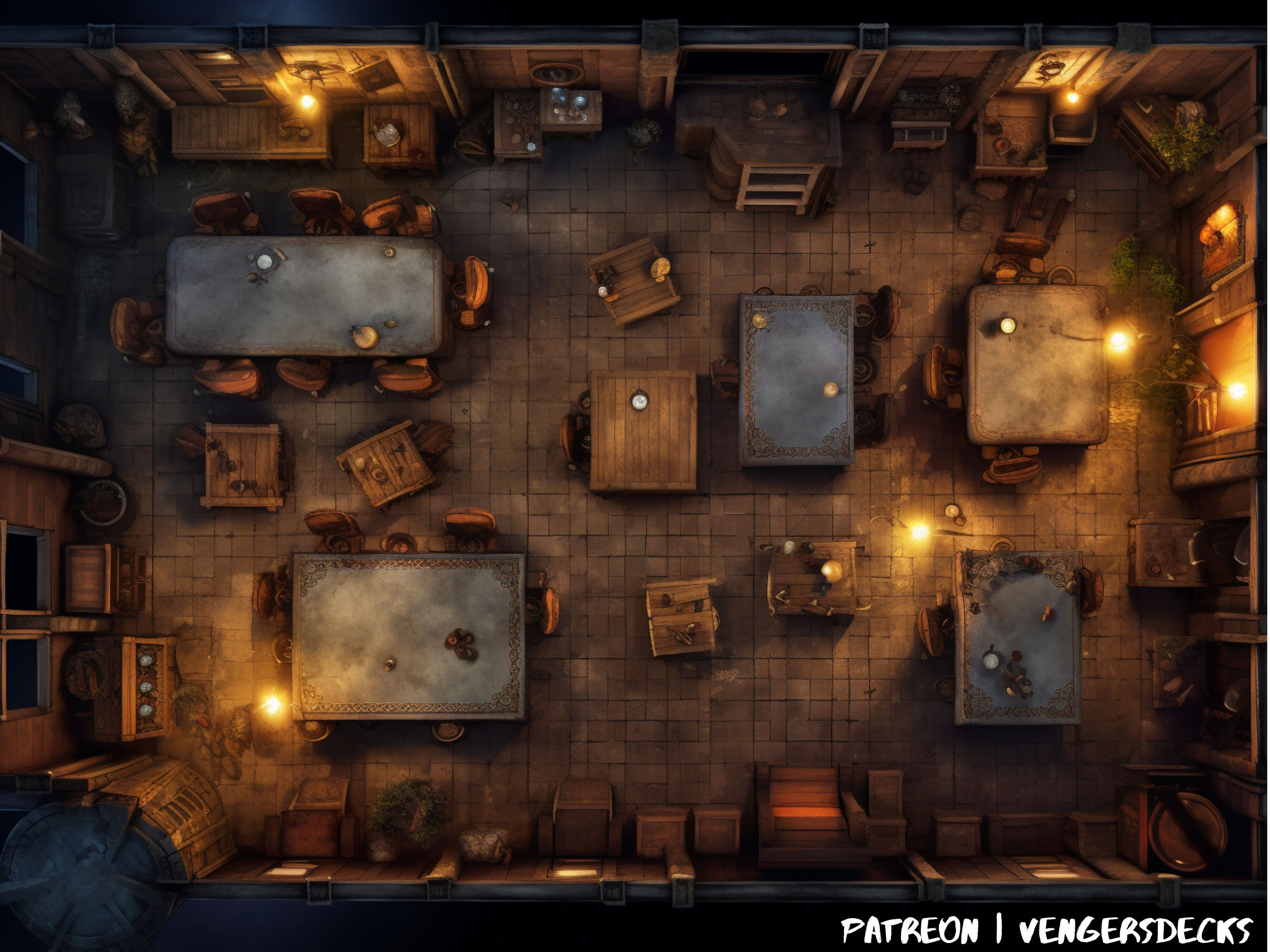 The Tavern 100 Battlemaps Pack Tavern Maps Bundle Tabletop Roleplaying ...