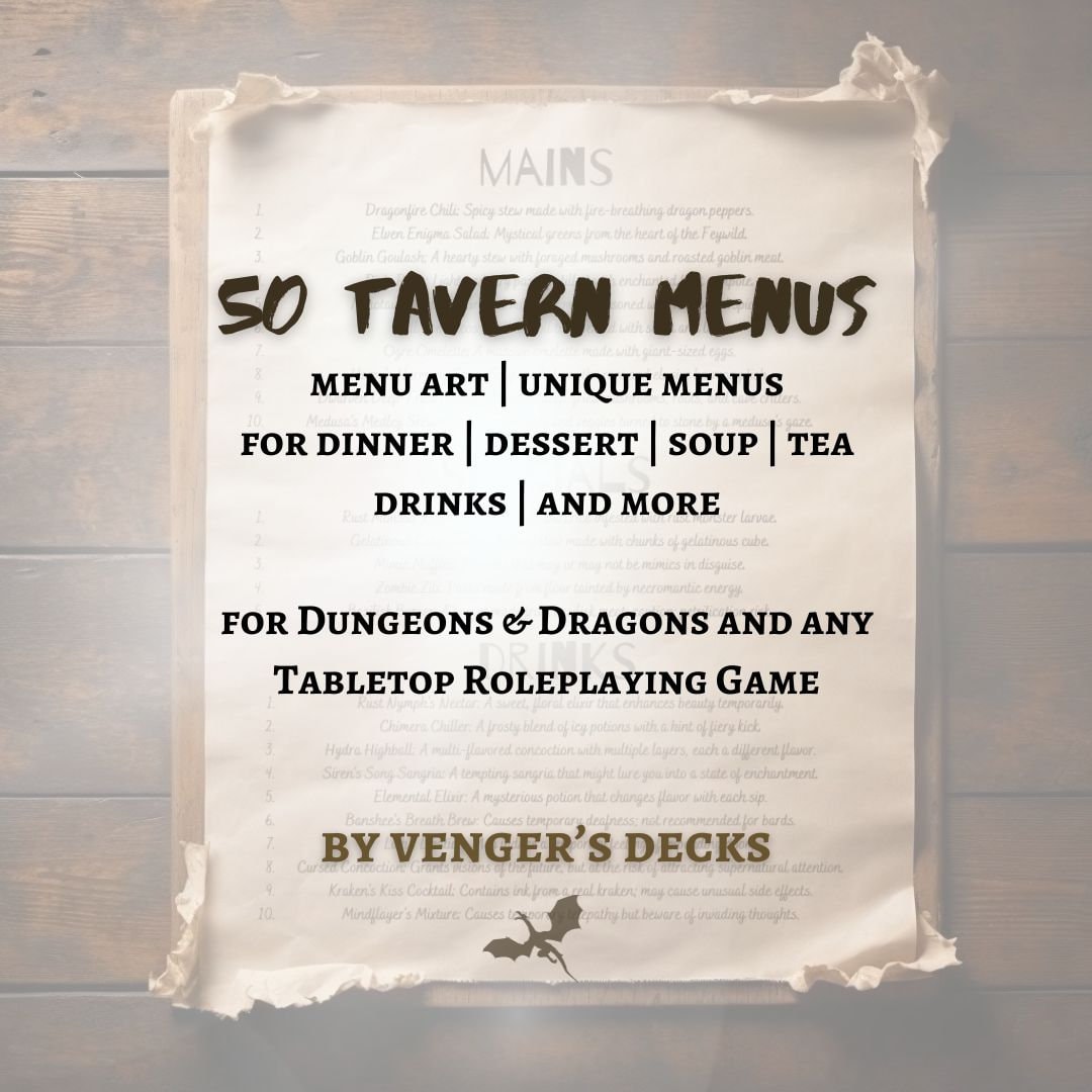 The Tavern - 50 Menu Pack - Tavern Menus Bundle - Food - Drink ...