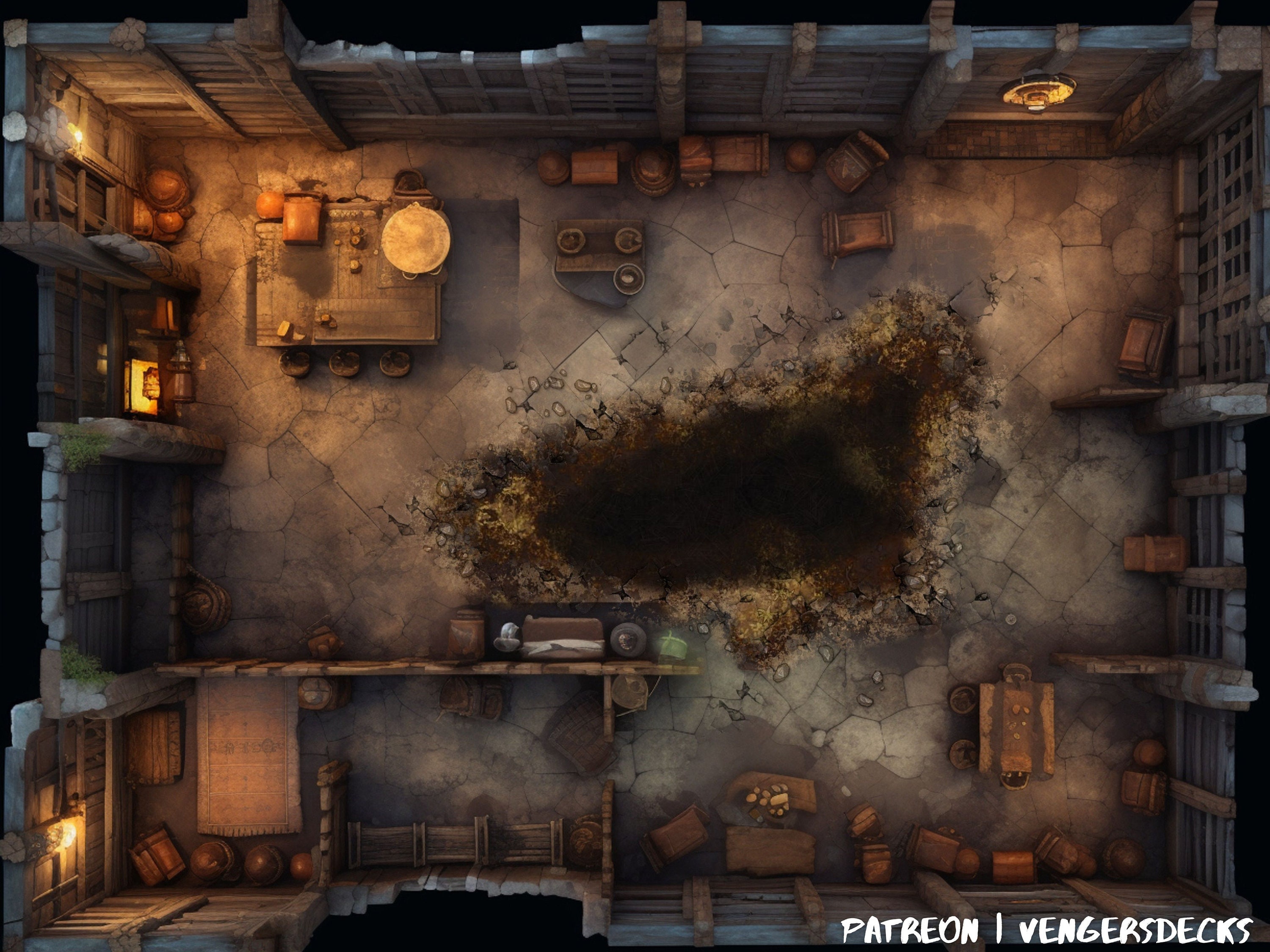 The Tavern 100 Battlemaps Pack Tavern Maps Bundle Tabletop Roleplaying ...