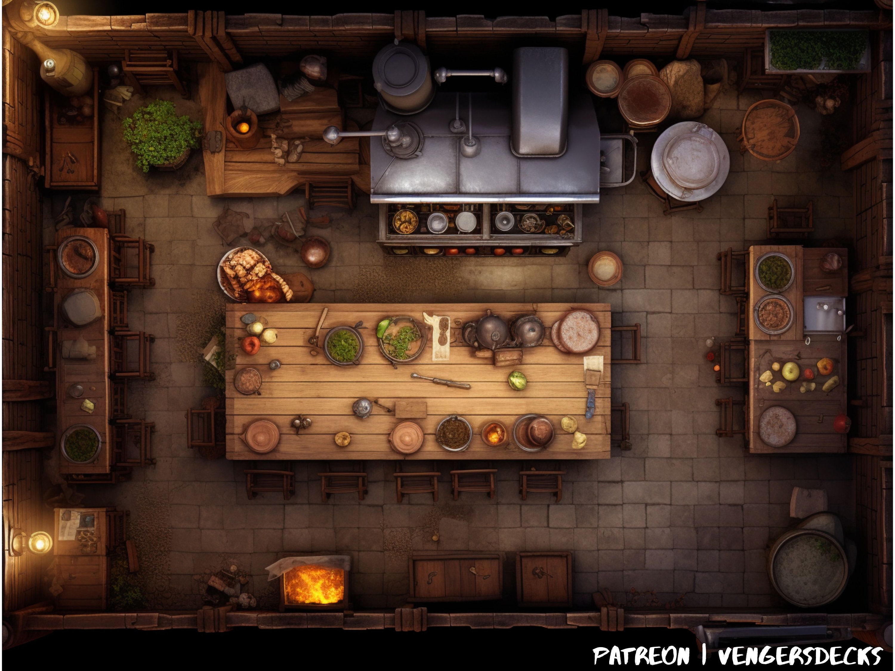 The Tavern 100 Battlemaps Pack Tavern Maps Bundle Tabletop Roleplaying ...