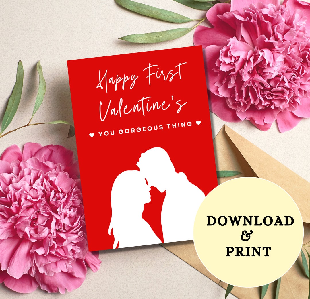 First Printable Valentine Card/digital Card/card for Wife/valentine ...