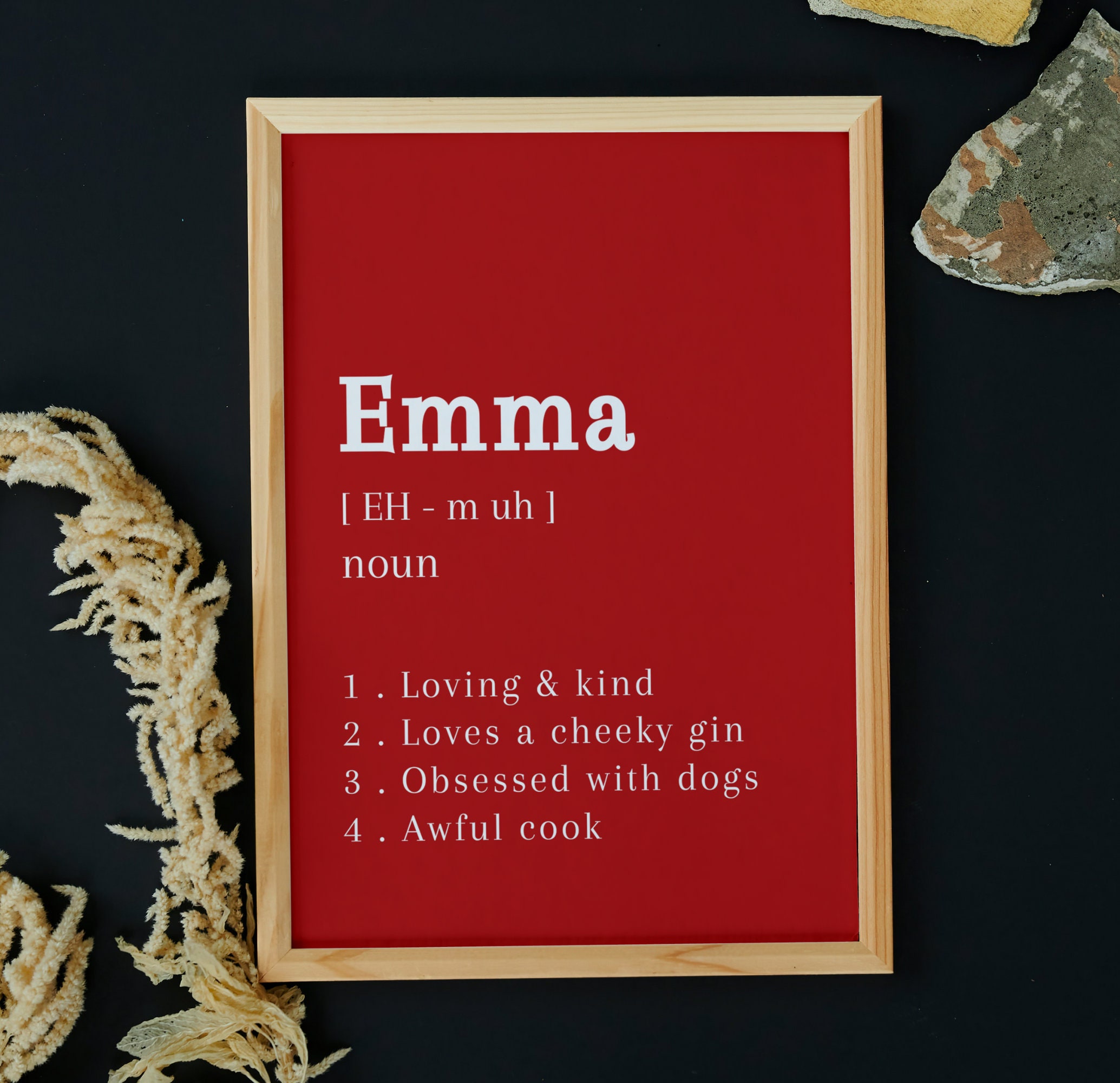 Personalized Name Definition Art Print, Valentine's Day Gift (digital ...