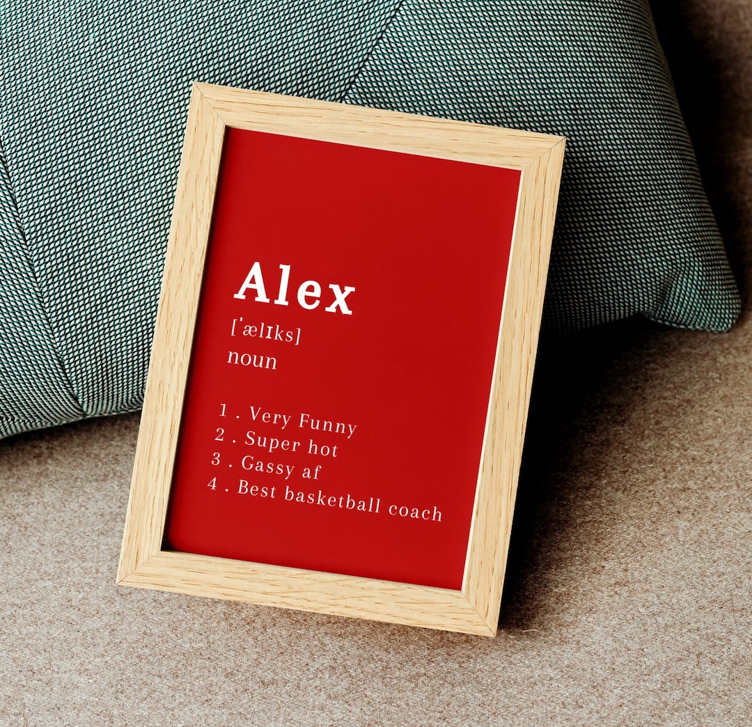 Personalized Name Definition Art Print, Valentine's Day Gift (digital ...