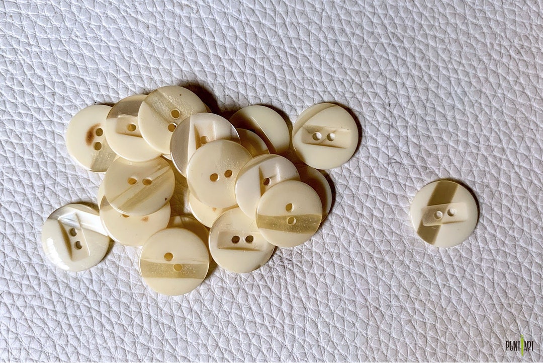 Off White Vintage Buttons 18mm Mother-of-pearl Effect - Etsy