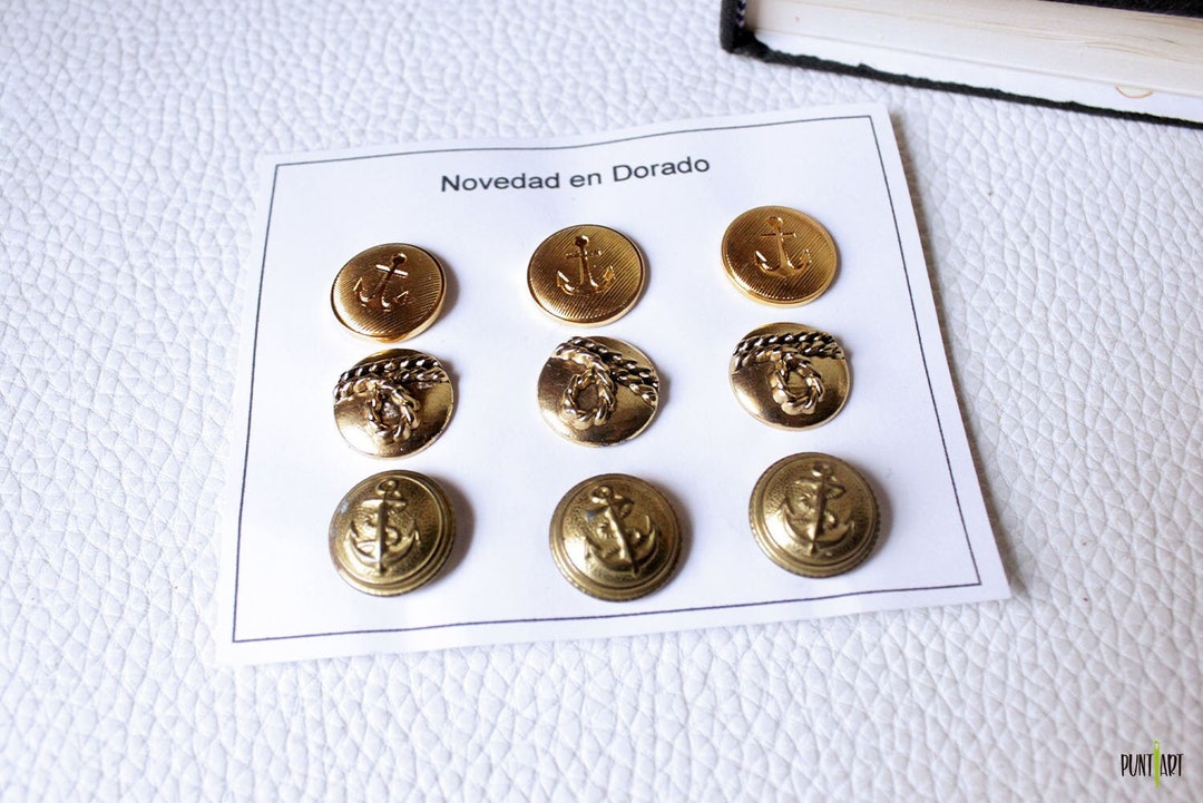 Sample of Metal Sailor Buttons - Etsy