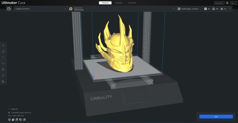 Daedric Helm From the Elder Scrolls Oblivion STL File for 3D Printer - Etsy