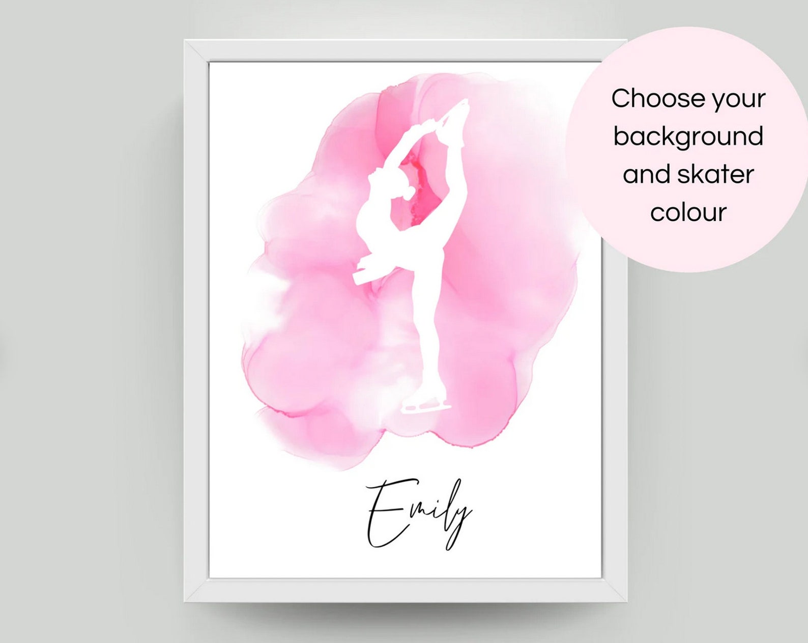 Personalized Figure Skating Print: Watercolor Ice Skater Gift - Etsy