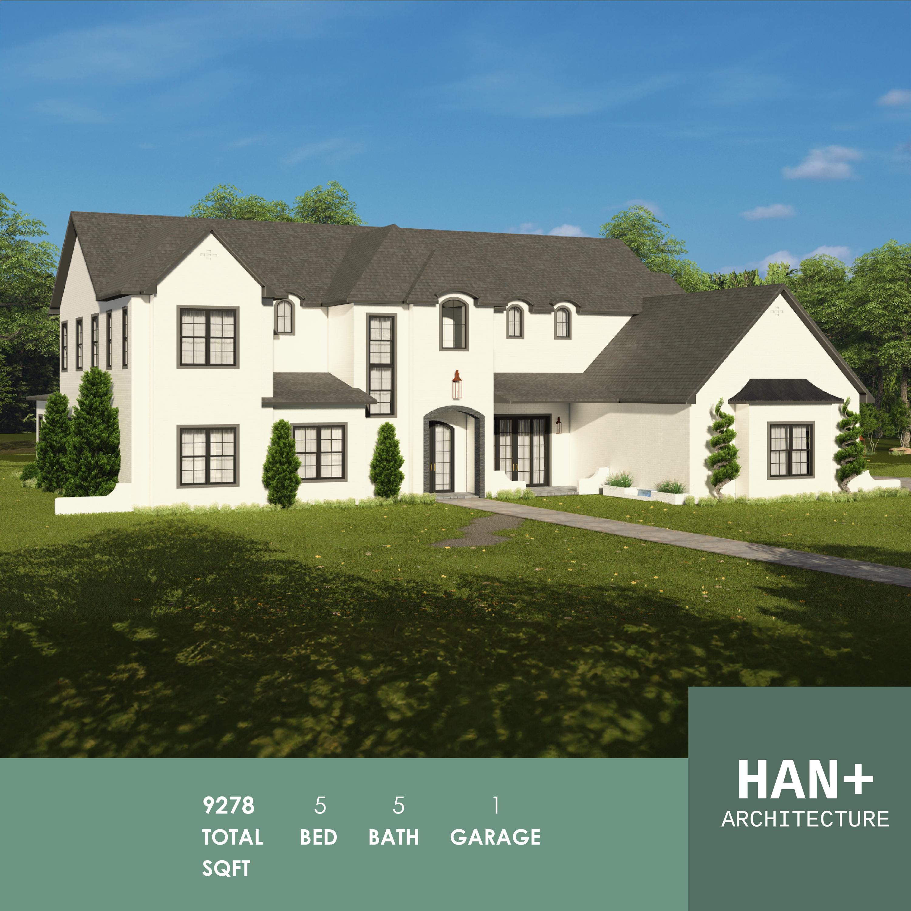Luxury Home Plan: 9278 Sq Ft, 5 Bed, Modern Architecture (digital ...