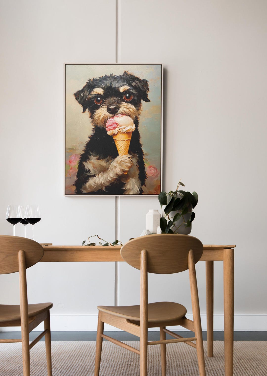 Yorkie Ice Cream Portrait | Digital Download PNG | Funny Dog Kitchen ...