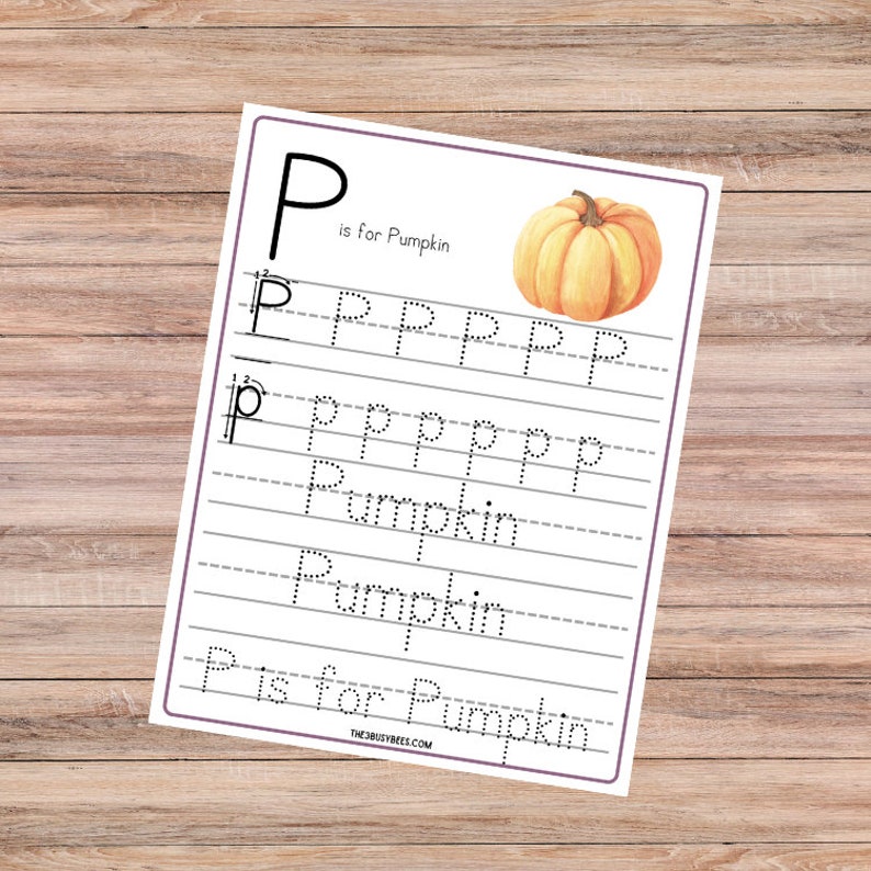 Life Cycle of a Pumpkin Letter and Word Tracing Worksheets / Fall ...