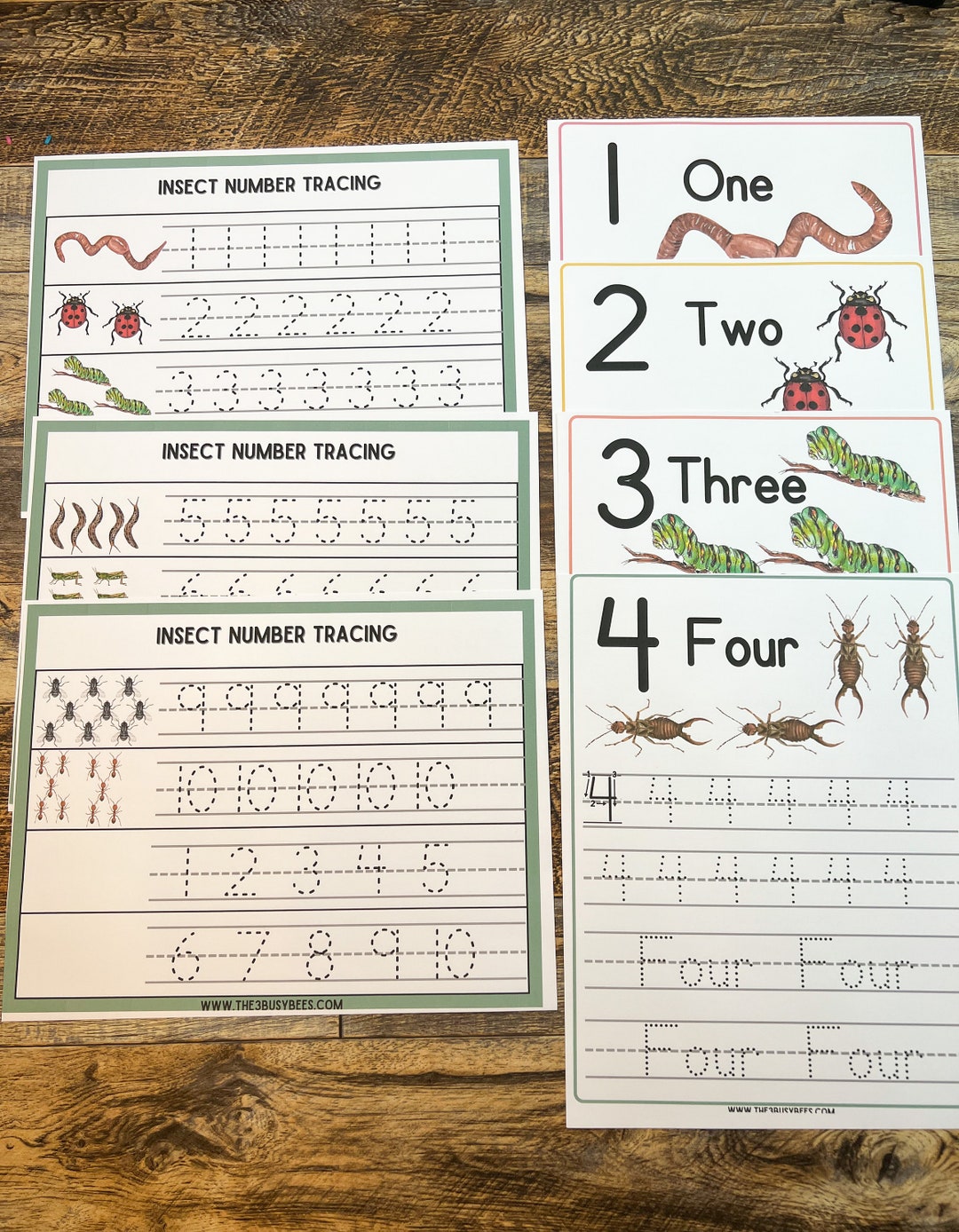 Insect Number Tracing Worksheet • Insect Learning • Mini Beasts ...