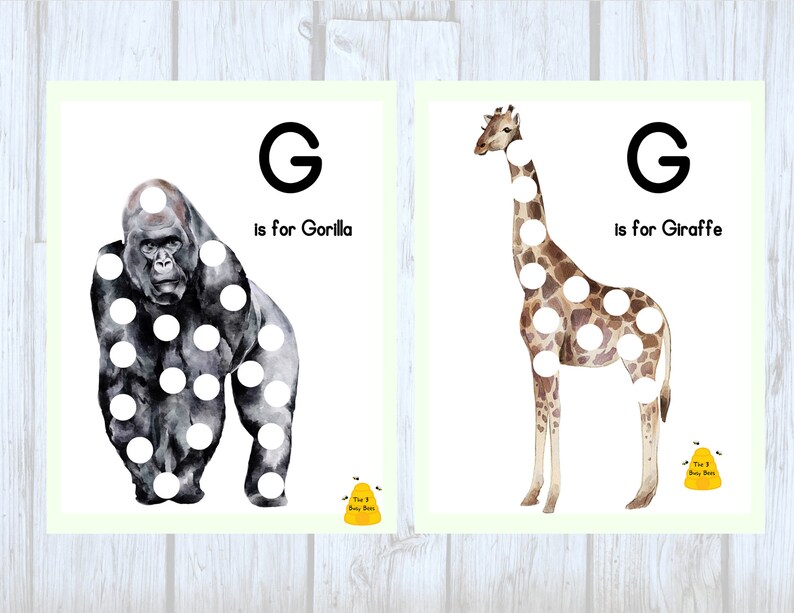 Zoo Animals Dot Marker Sheets Montessori Printable Do-a-dots Busy ...