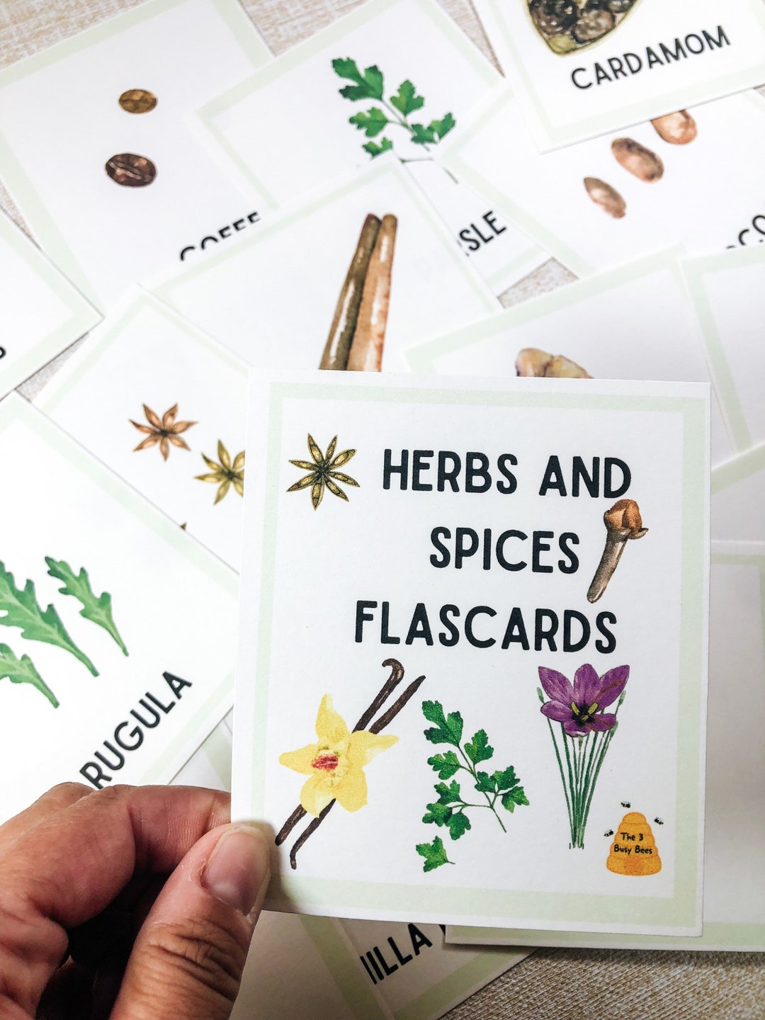 Herbs and Spices Flash Cards Printable • Preschool Printable • Crunchy ...