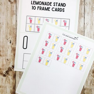Lemonade 10 Frame Cards Printable • Lemonade Number Learning • Lemonade ...