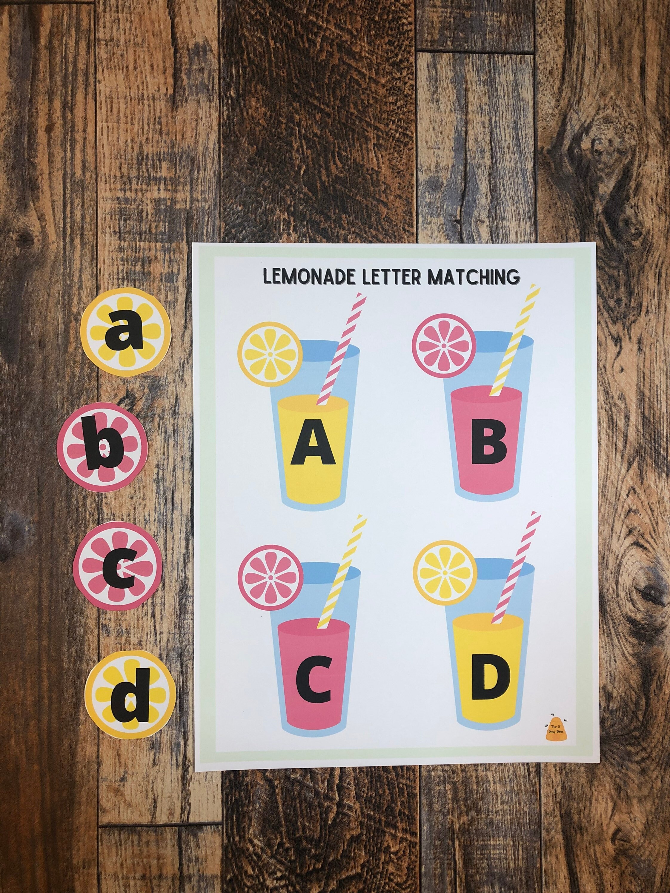 Lemonade Letter Matching Printable Letter Matching Printable Preschool ...
